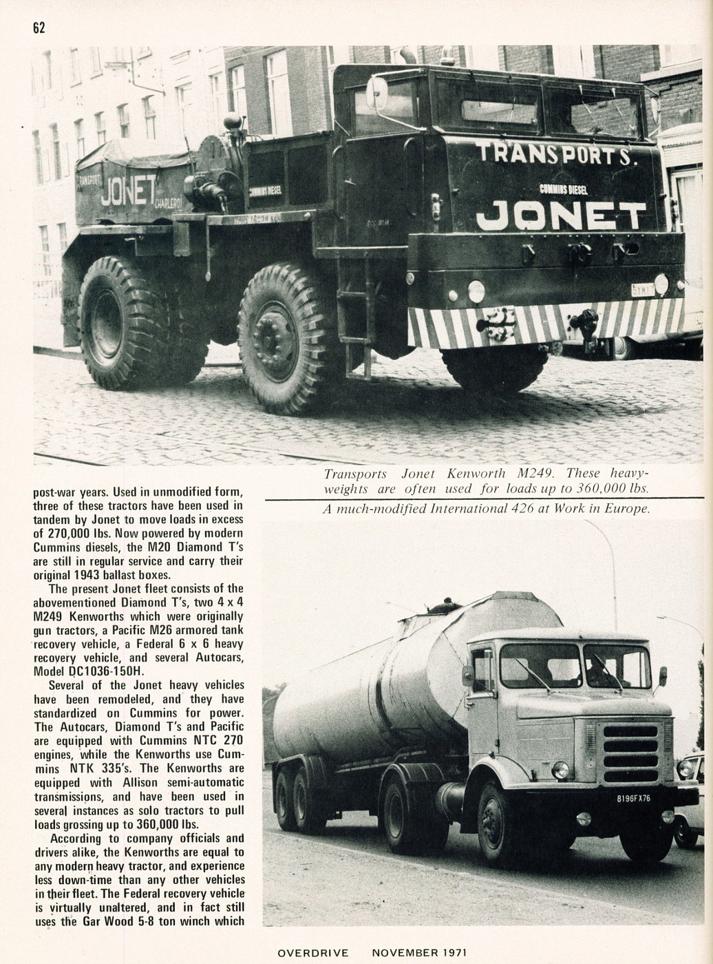 11 Overdrive Magazine November 1971 album | Dutch Model Truck Club ...