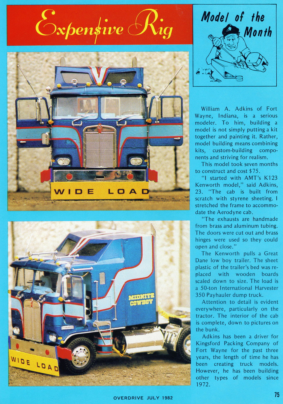 Photo: July 1982 Model of the Month | 07 Overdrive Magazine July 1982 ...