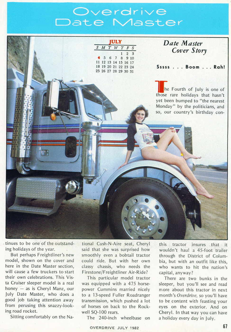 Photo: July 1982 Date Master | 07 Overdrive Magazine July 1982 album ...