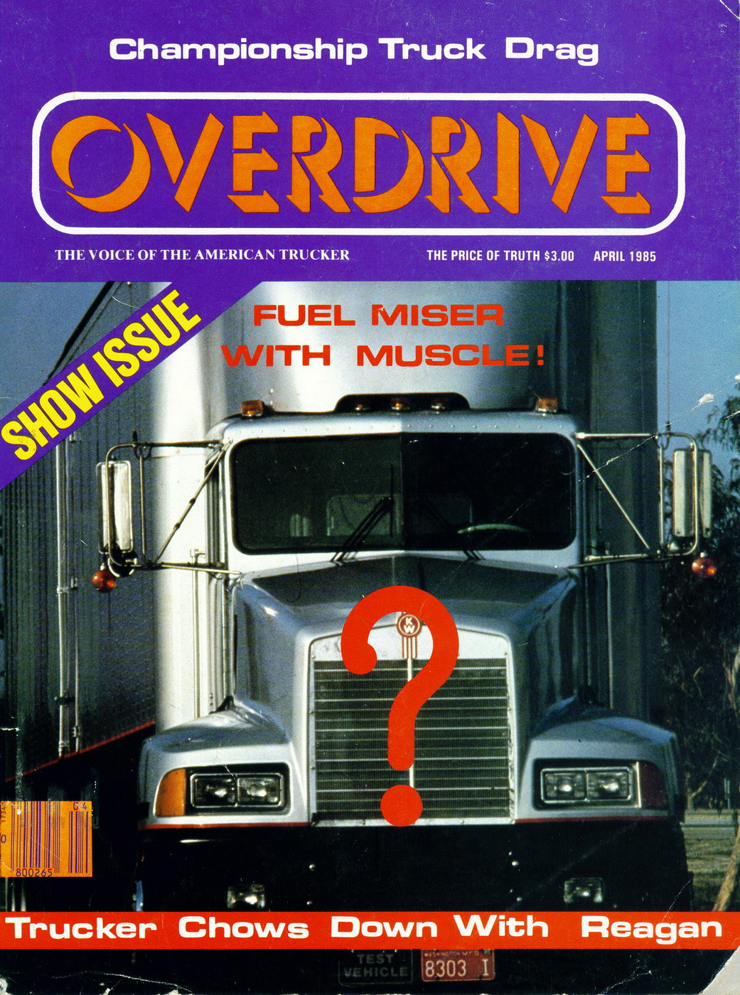 Photo: 01 April 1985 Front Cover | 04 Overdrive Magazine April 1985 ...