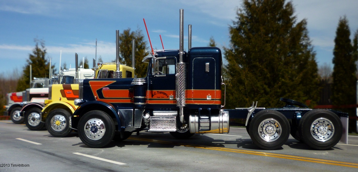 Photo: Blue 359 127 with the others 41413 | Peterbilt 359-127 from the ...