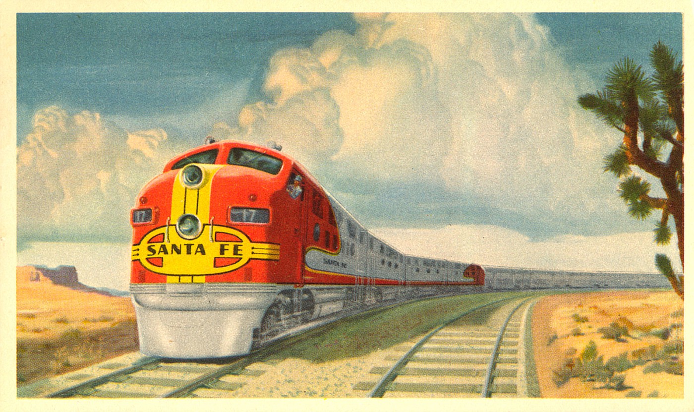 Photo: SANTA FE SUPER CHIEF POSTCARD-3 | 2014 PLANES, TRAINS, BOATS AND ...