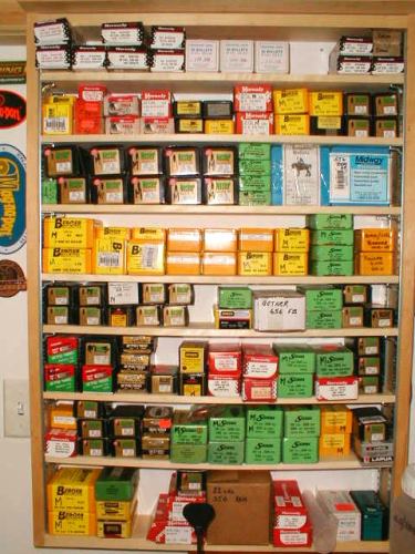 Photo: I built this simple rack to store bullets | Old Reloading Room ...