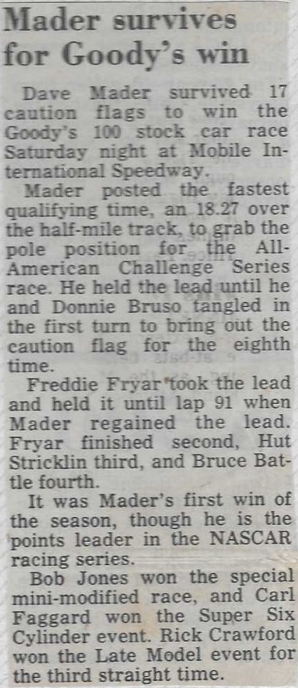 Photo: Dave Mader mis Goody's 100 | Bobby Foster II Collection album ...