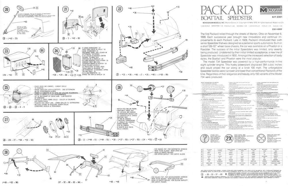 Photo: The Classic PACKARD BOATTAIL SPEEDSTER MONOGRAM Instruction ...