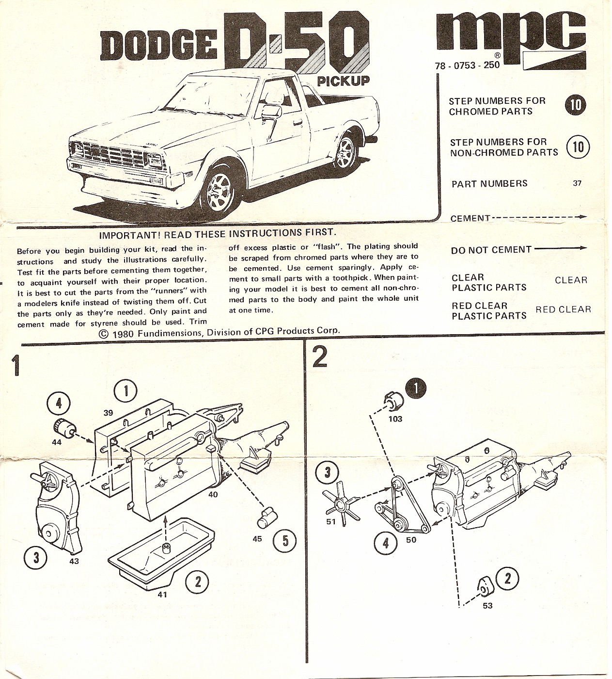 Photo: scan0016 | MPC Dodge D50 album | DRASTIC PLASTICS MODEL CAR CLUB ...