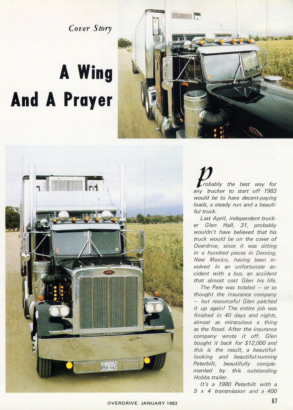 Photo: January 1983 Cover Story 1 | 01 Overdrive Magazine January 1983 ...