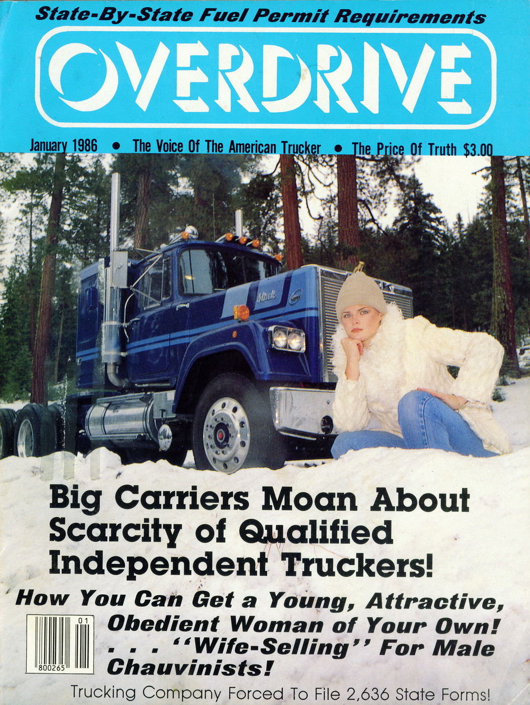 Photo: 01 January 1986 Front Cover | 01 Overdrive Magazine January 1986 ...