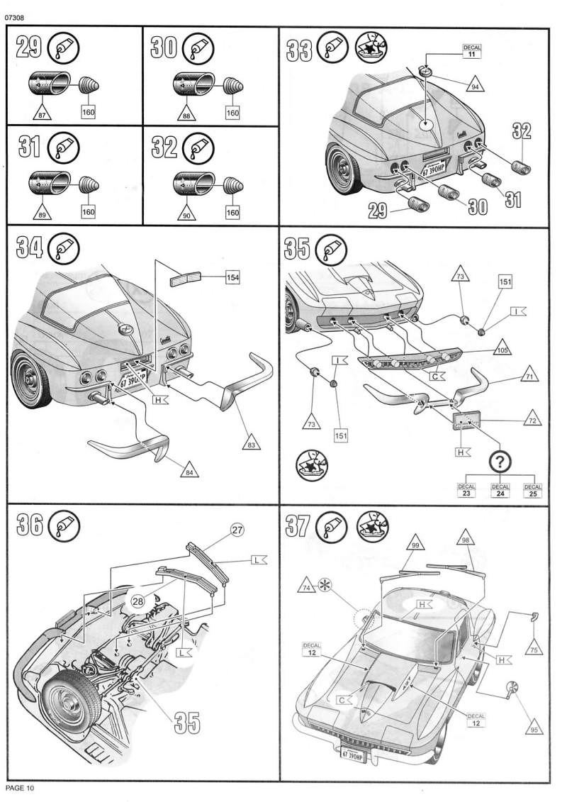 Photo: 1967 chevy corvette coupe 07308 revell page 10 | REVELL '67 ...