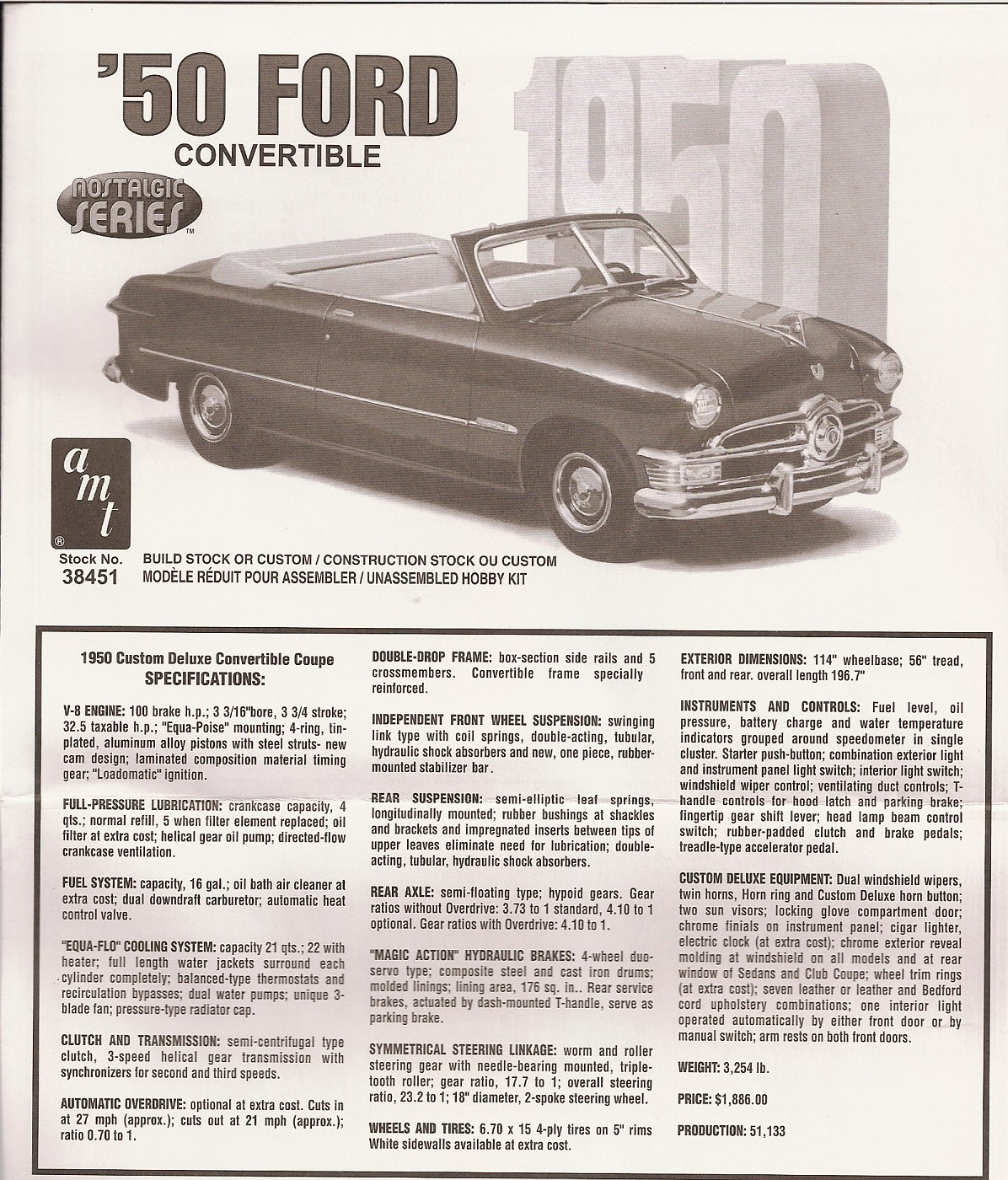 Photo: 0 (2) | AMT '50 Ford Convertible nostalgia series album ...