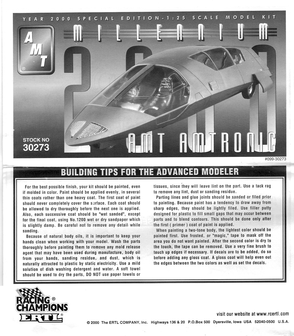 Photo: Step 0 | AMT AMTRONIC #30273 album | DRASTIC PLASTICS MODEL CAR ...