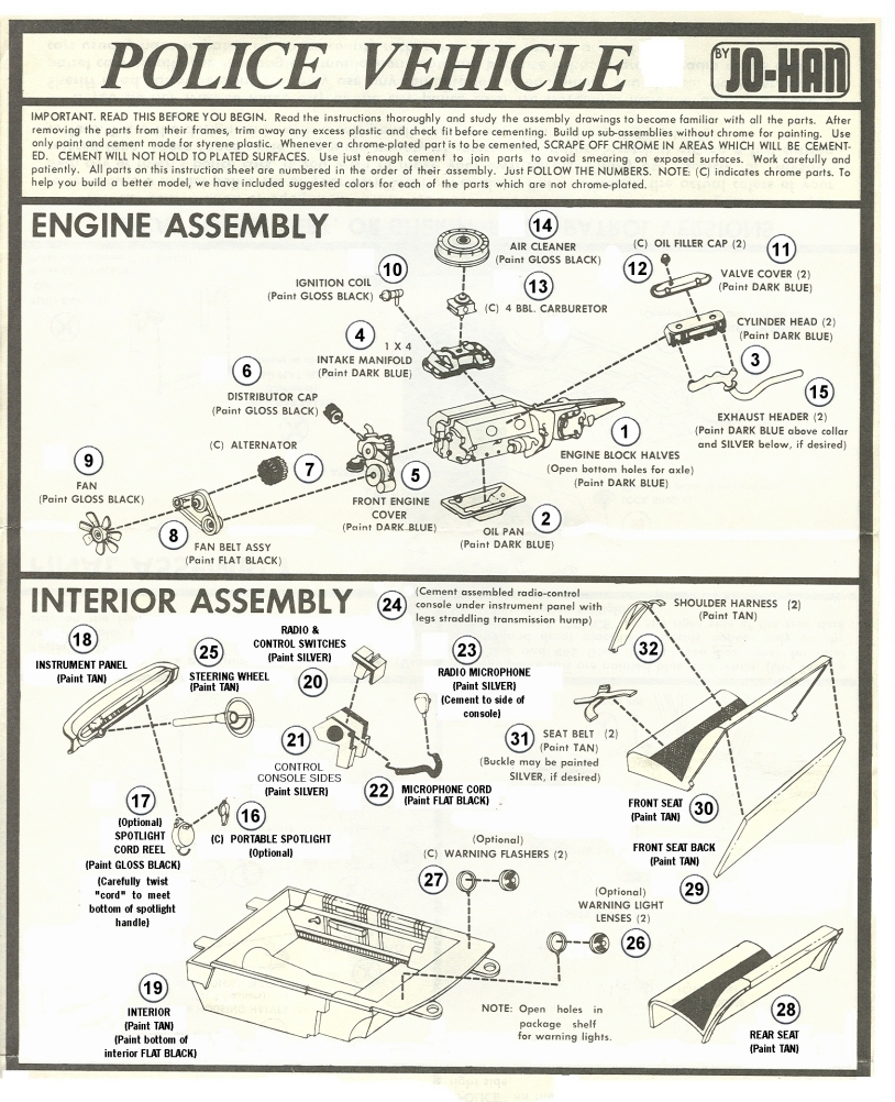 Photo: 68-1300 1ins | JOHAN Plymouth Fury Police Pursuit Vehicle # GC ...