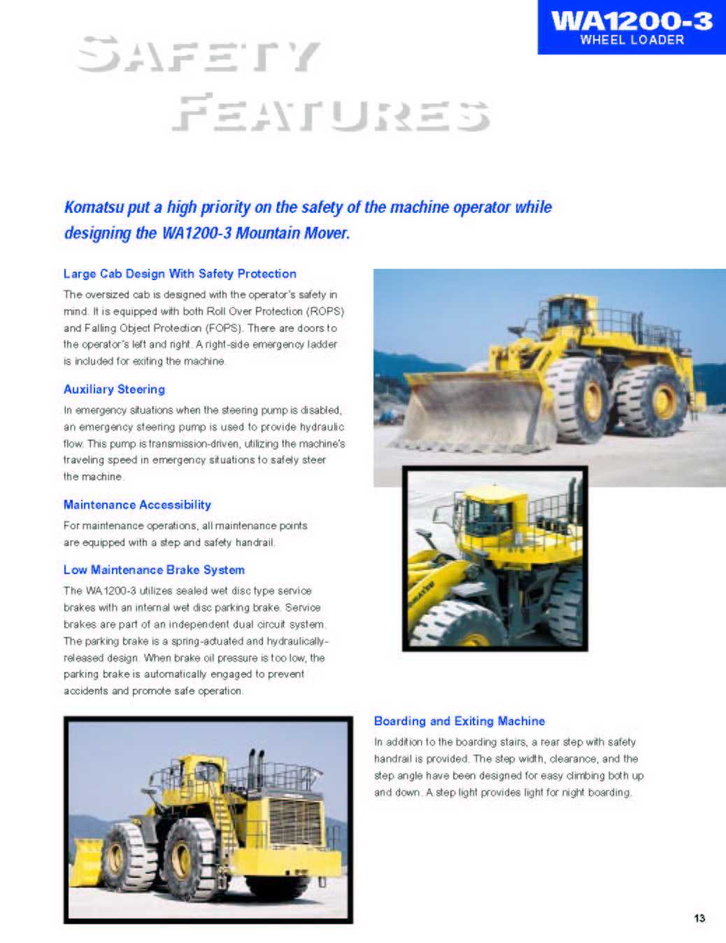 Photo: WA1200-3Specification 13 | Komatsu WA1200-3 album | Dutch Model ...