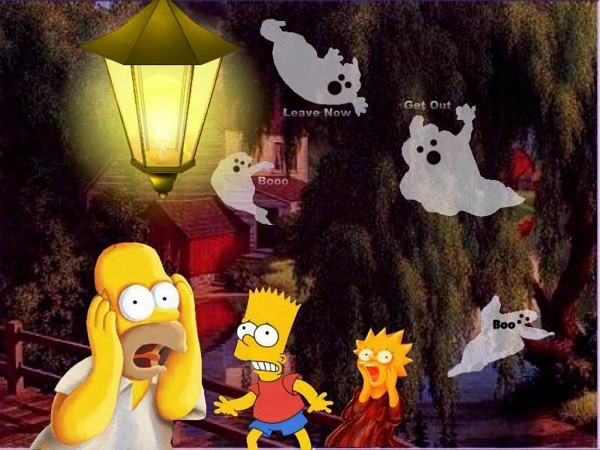 Photo: Simpson Ghostly Encounter 1024 | Cartoon Character Wallpaper ...