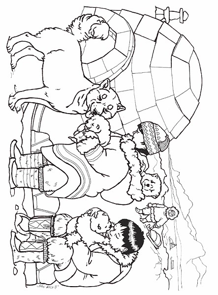 snow bears coloring pages