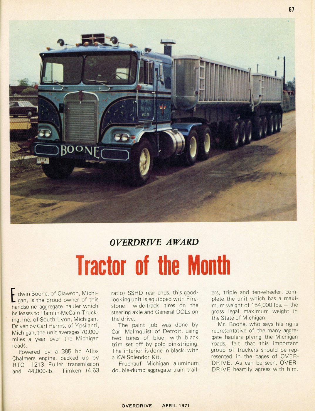 04 Overdrive Magazine April 1971 album | Dutch Model Truck Club | Fotki ...