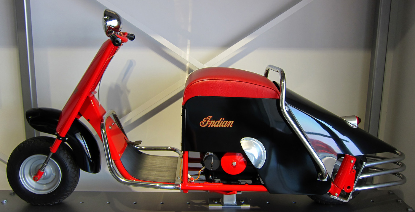 Photo: 410 Indian scooter | Harley vs. Indian at The Petersen 2017 ...