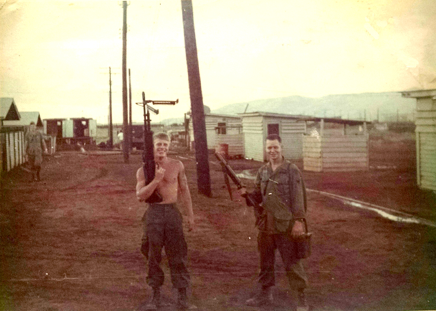 Photo: #5-Specialist 5, Terry Carver holding the M-60. Man on the right ...