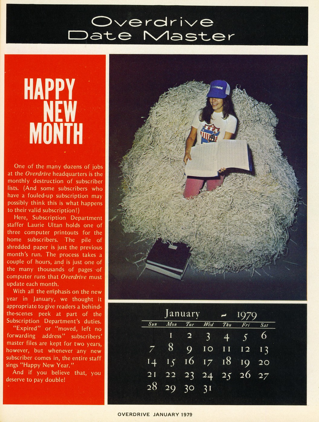 Photo: January 1979 Date Master | 01 Overdrive Magazine January 1979 ...