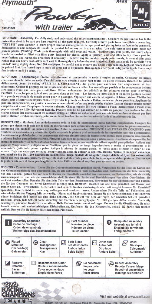 AMT Plymouth Prowler w/trailer #8588 album | DRASTIC PLASTICS MODEL CAR ...