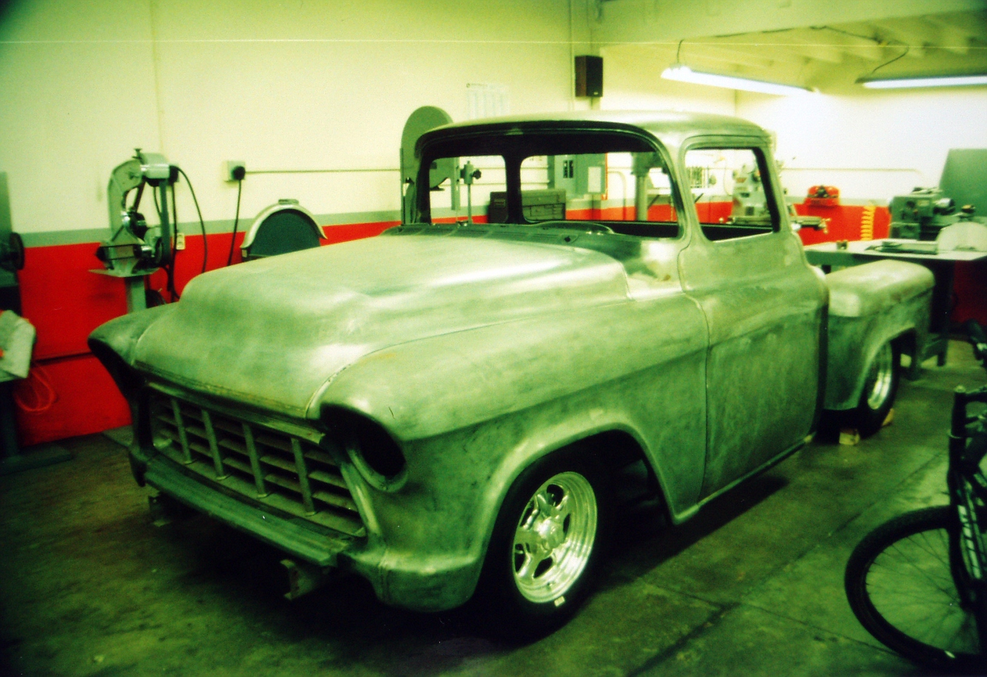 Photo: P1010211 | -55 Chevy pickup 3" Chop at Forsbergs Hotrod shop ...