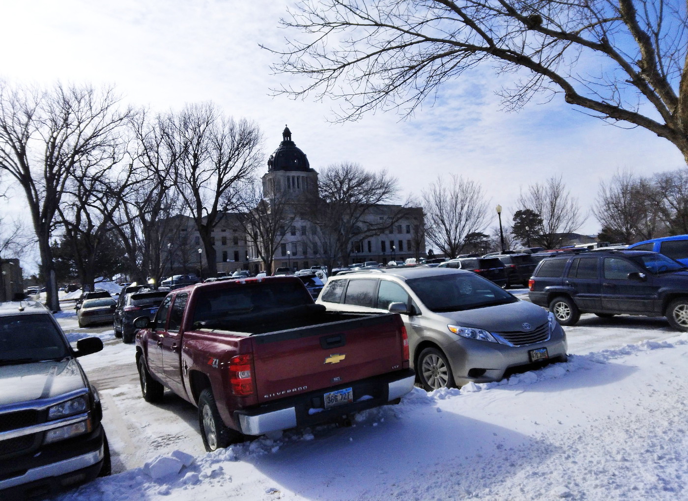 Photo: A South Dakota Capitol Parking Lot along East Broadway Avenue in ...