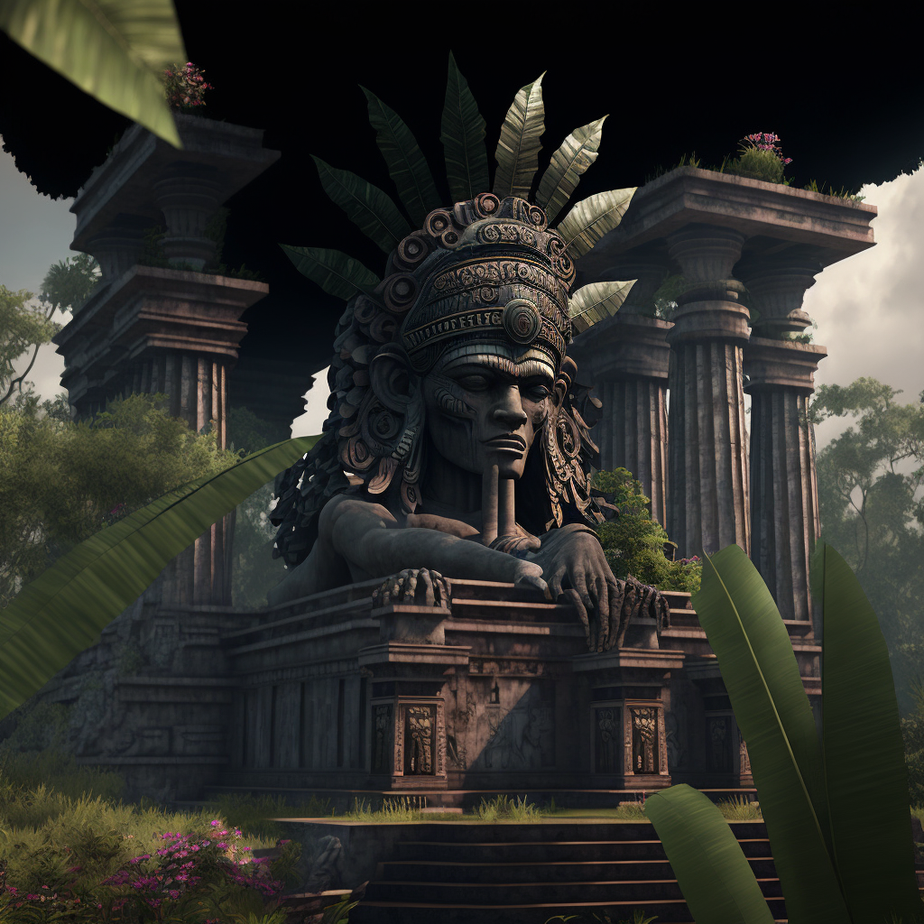 Photo: jacques an obsidian Statue of Liberty standing on top of a maya ...