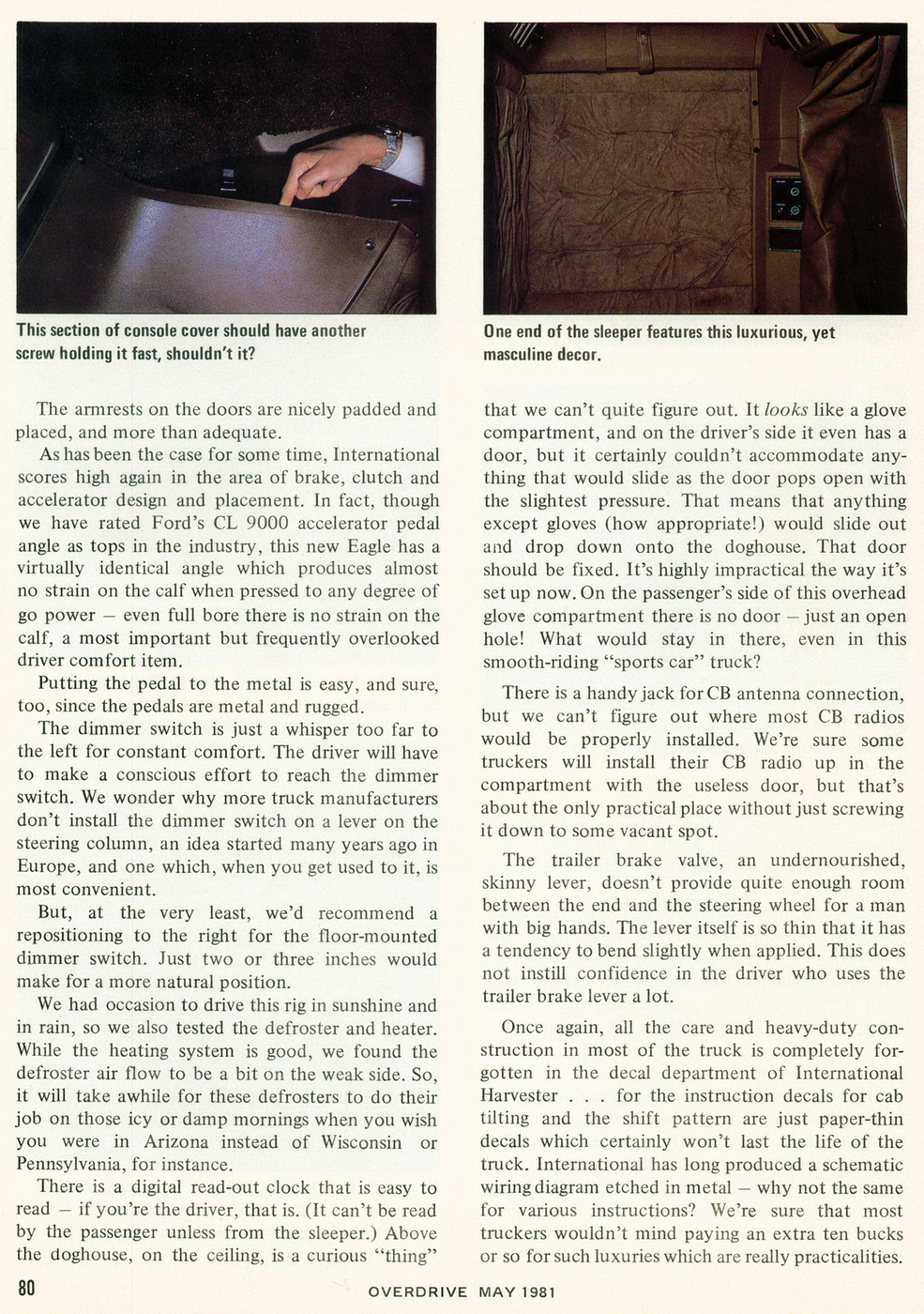 Photo: May 1981 International CO-9670 Report 7 | 05 Overdrive Magazine ...