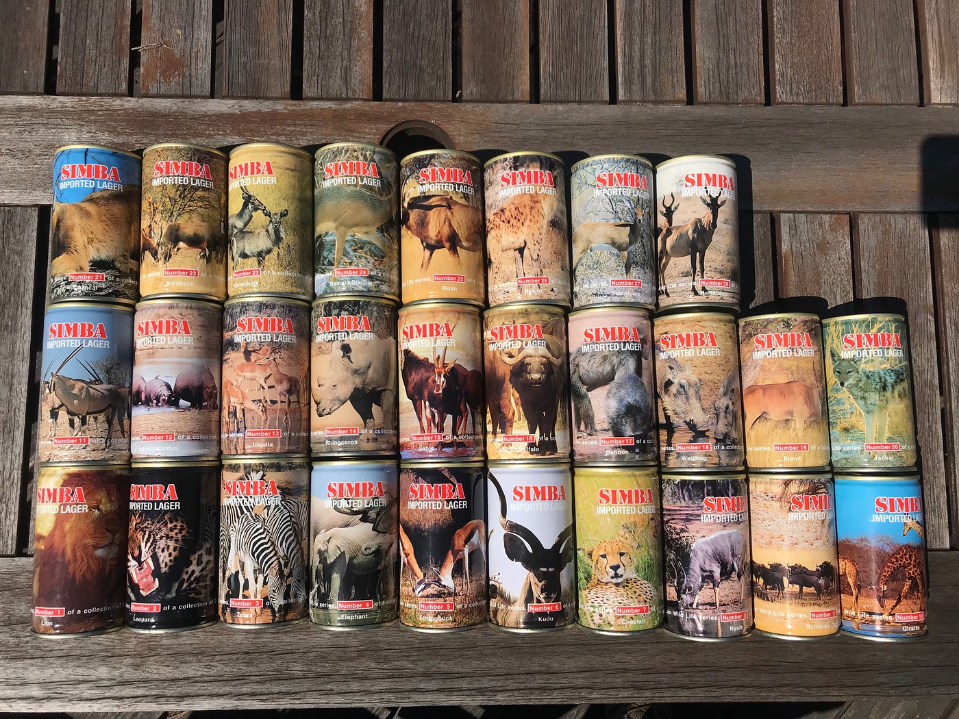 Photo: 28 x 11.5-oz Simba (Africa) wildlife for $84 | Beer cans album ...