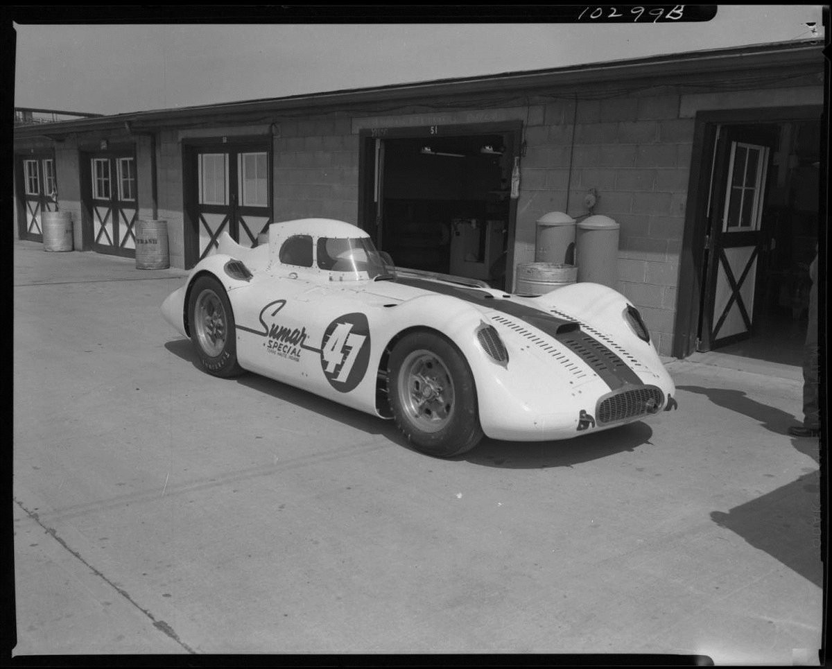 Photo: Marshall Teague's car 1956, both the car & Teague failed to ...
