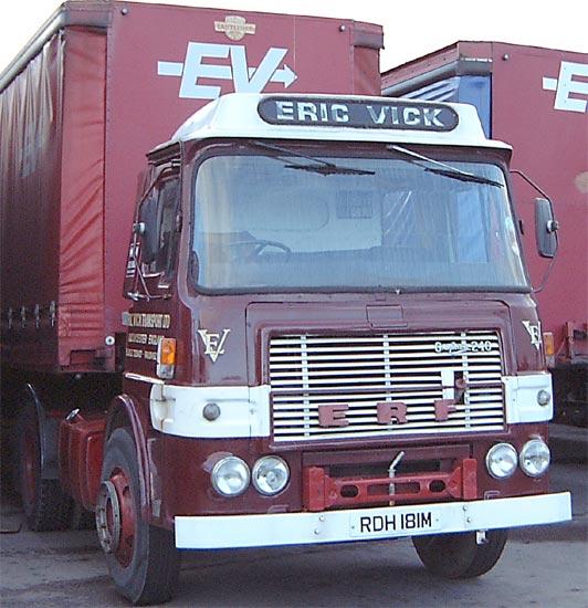 Photo: Eric Vick Transport Ltd EC 12 bmp 4 x 2 ERF A series sleeper cab ...