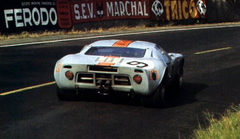 Photo: rear, GT40 on track, 1968 | My custom pro-built 1968 #9 GT40 ...