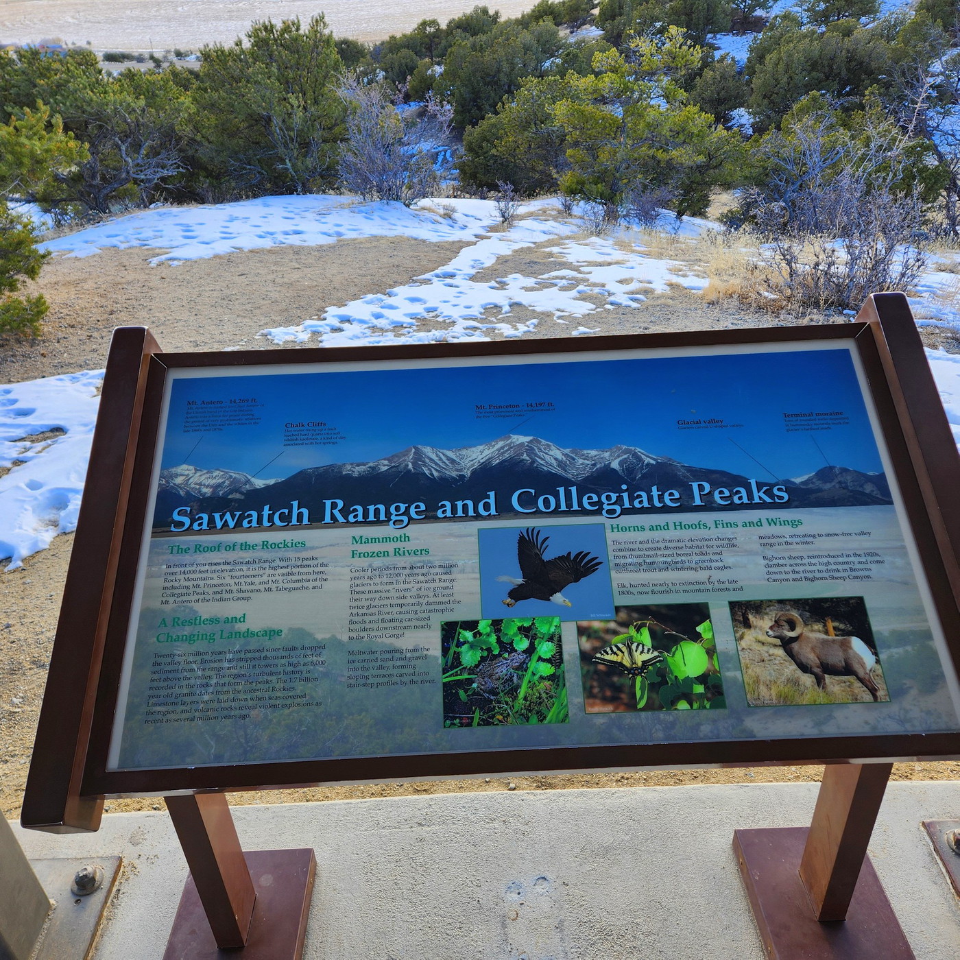 Photo: A Descriptive Sign for the Sawatch Mountain Range and the ...