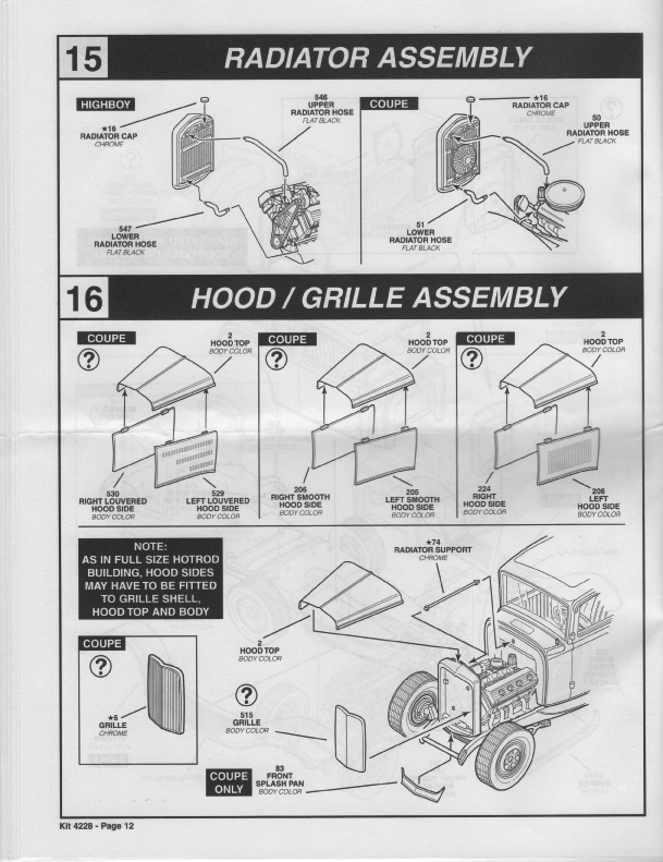 Photo: The Instructions 1-1612 copy | REVELL '32 Ford 5 Window Coupe ...