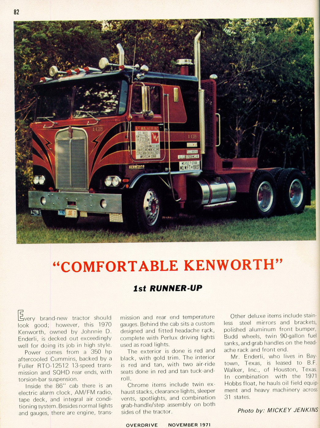 Photo: November 1971 1st Runner-up | 11 Overdrive Magazine November ...