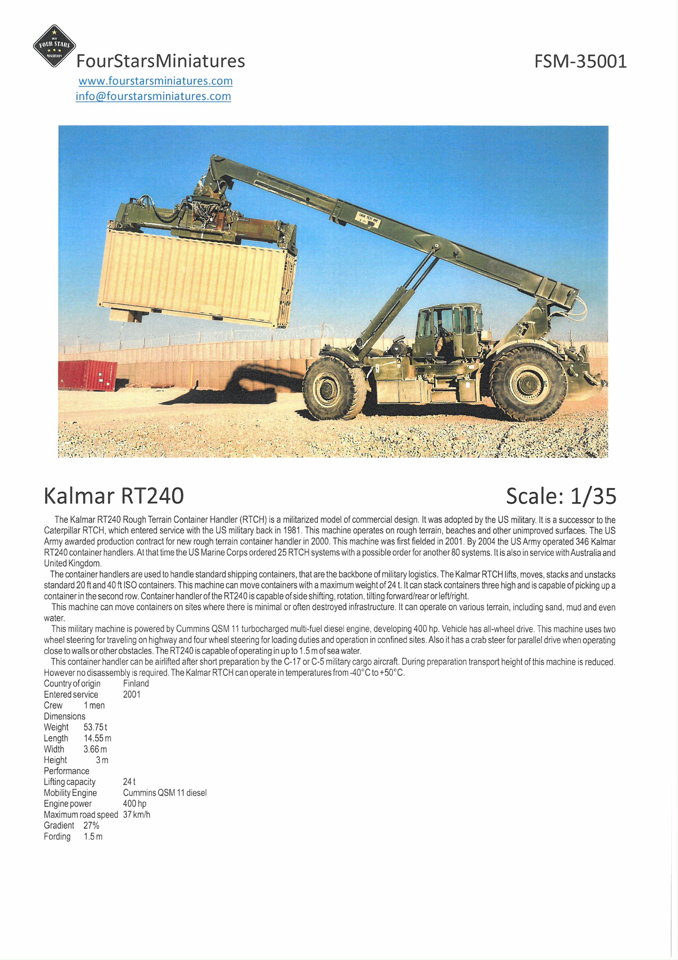 Kalmar RT240 Container Handler 1-24 album | Dutch Model Truck Club ...