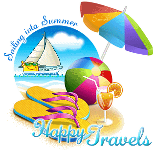 Photo: Vacation Summer smiley sailing animation Happy Travels SunnyD4 ...