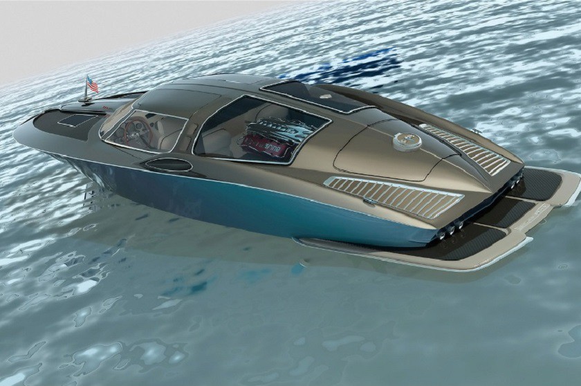 Chevrolet Corvette Turns Into Speedboat