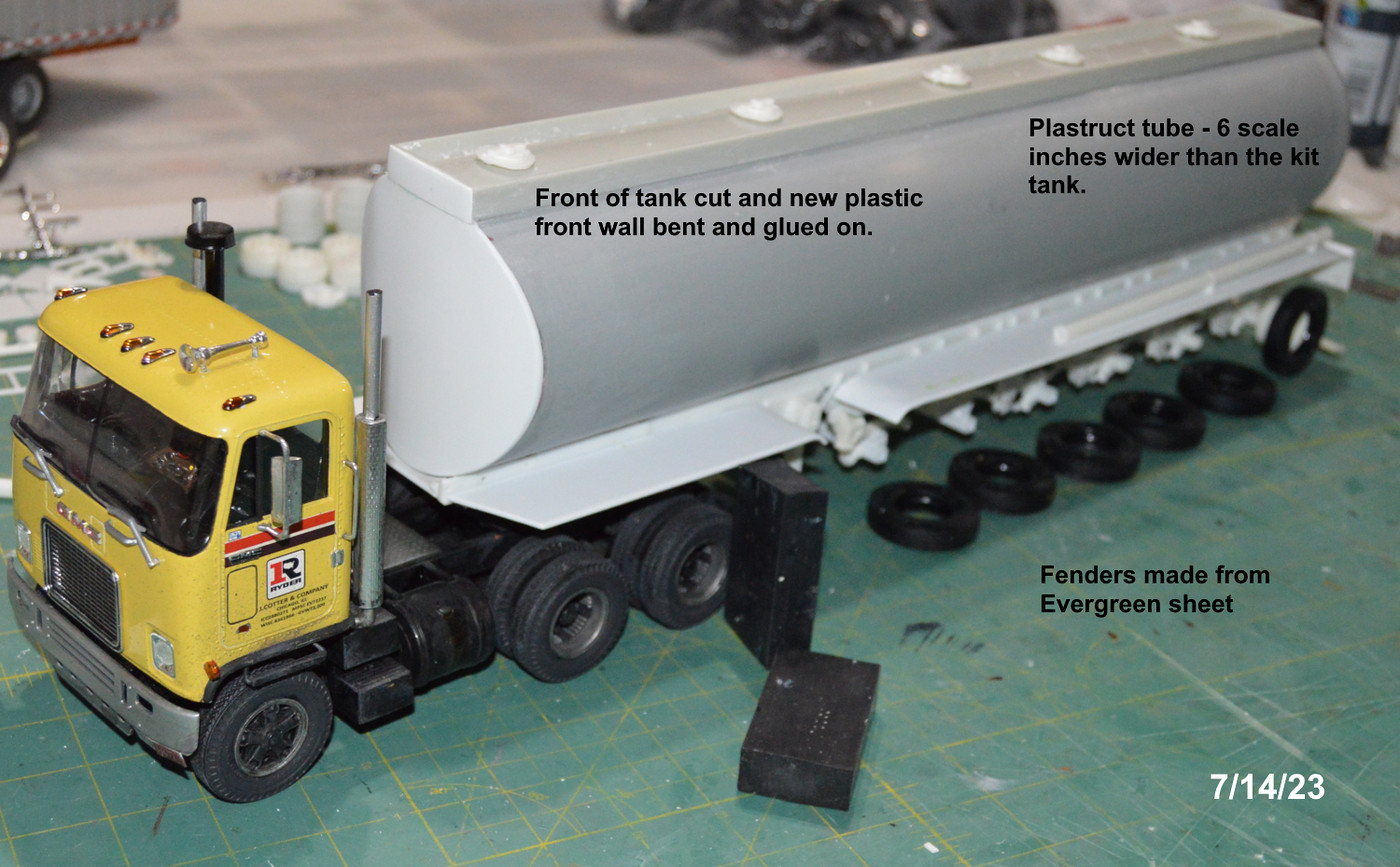 Photo: Mockup 6 axle tanker plastruct body 7 14 23 | What's on the ...