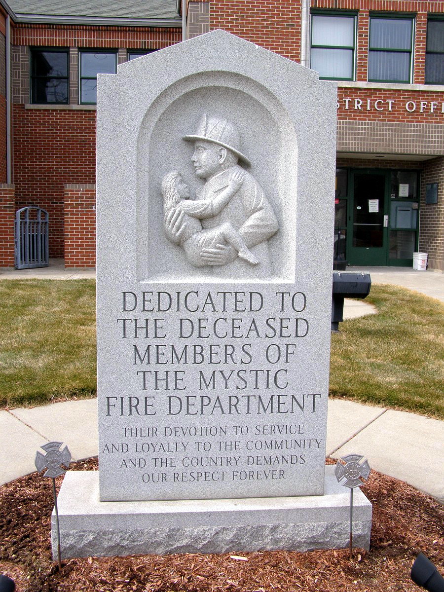 Photo: MYSTIC - FIRE DEPARTMENT - FIREMANS MEMORIAL - 01 | STONINGTON ...