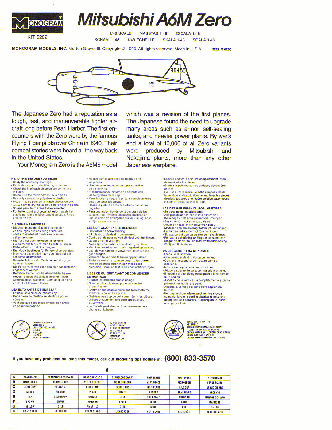 Monogram #5222 Mitsubishi A6M Zero album | bill-rules | Fotki.com ...