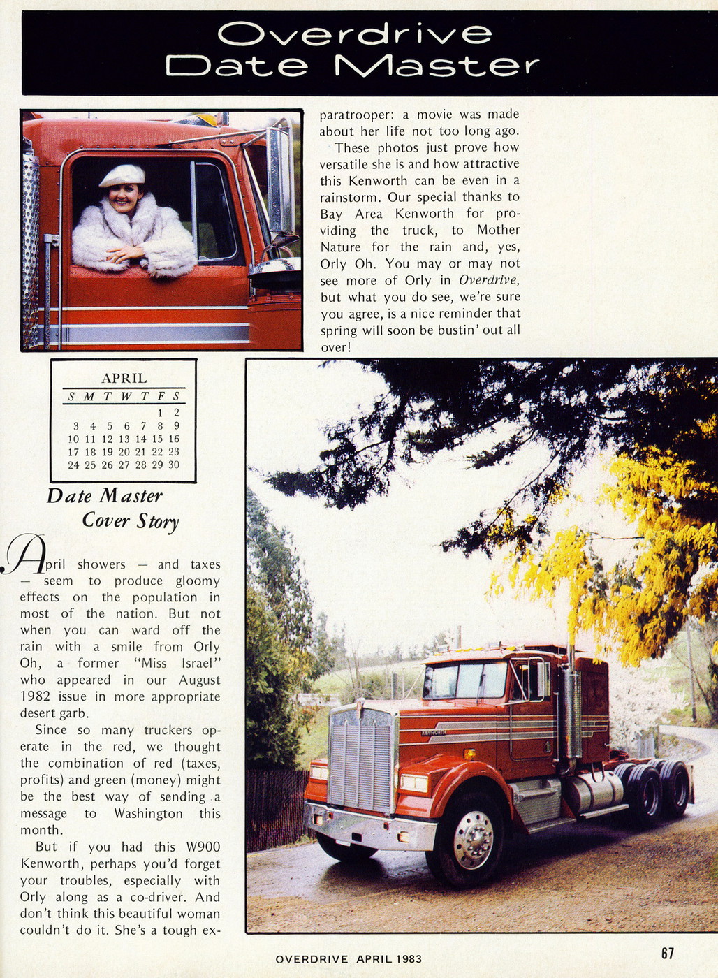 Photo: April 1983 Date Master | 04 Overdrive Magazine April 1983 album ...