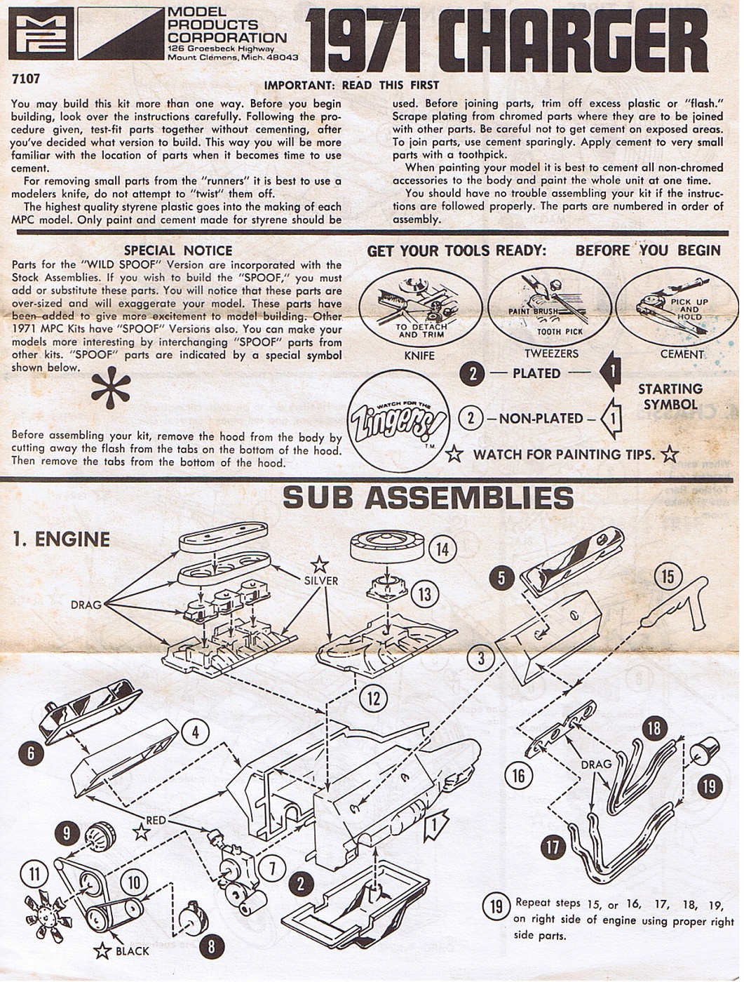 Photo: CCI00010 | MPC '71 Charger album | DRASTIC PLASTICS MODEL CAR ...