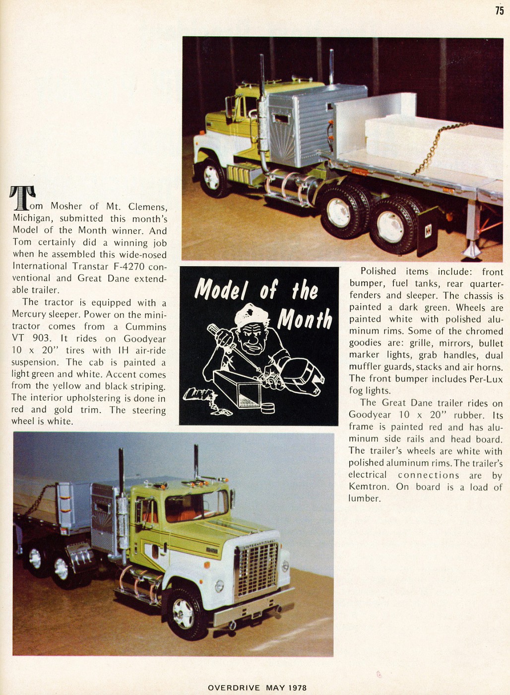 Photo: May 1978 Model of the Month | 05 Overdrive Magazine May 1978 ...