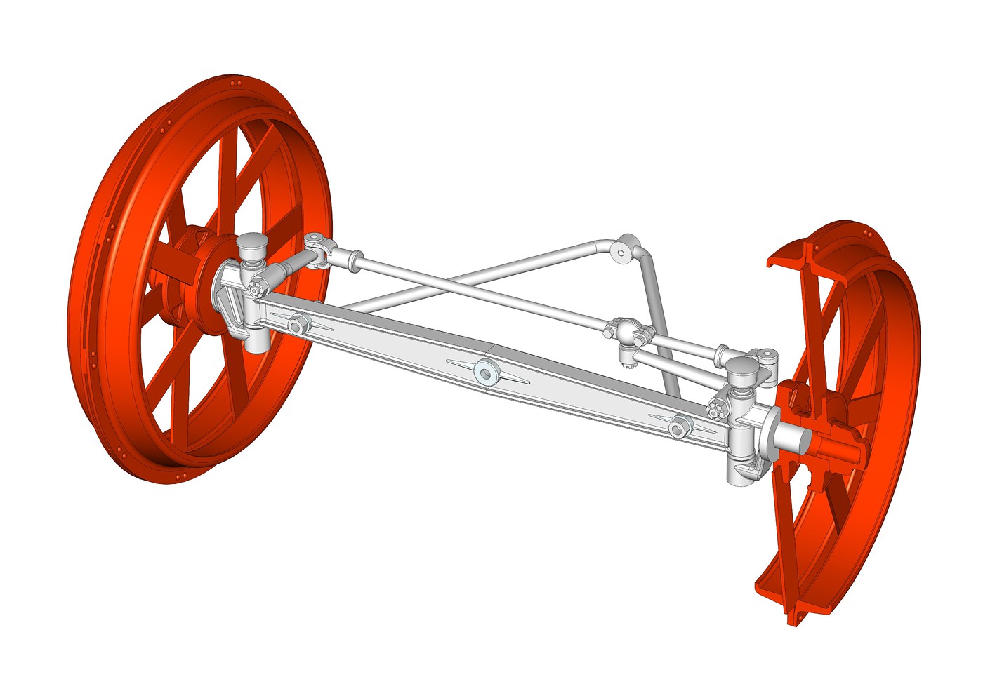 Photo: Front axle assembly modeled in Solidworks for eventual 3D ...